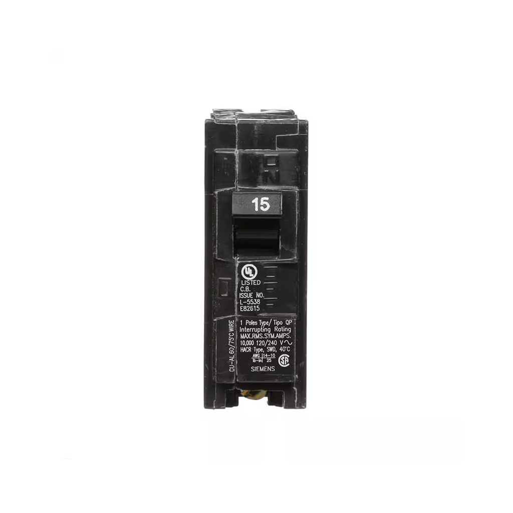 Siemens Q115 15-Amp Single Pole Type QP Circuit Breaker – Ready ...