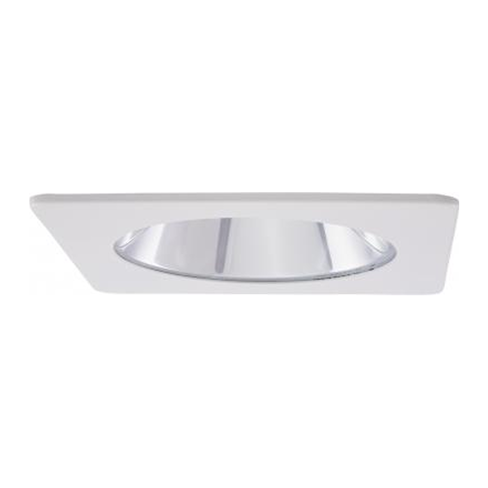 ELCO EL2421C 4" Square Specular Reflector Trim - Chrome with White Tri ...