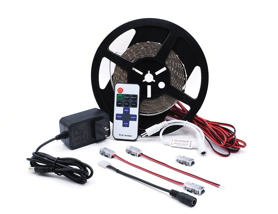 GM Lighting KT-LE24V15-40K16A 24V 1.5W 4000K LED Tape Kit, 16 ft reel ...