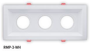 GM Lighting RMP-3-WH Regressed Multi-Plate, 3 Light, White/White Trim ...