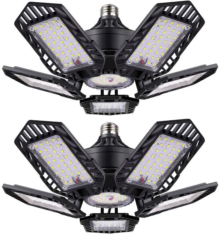 Ready Electric JS-CKD-05 2-Pack 150W LED Garage Lights with 5 Adjustab ...